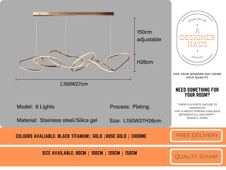 Luxury LED Circle Pendant Light Chandelier Mordern Simplistic Design ...