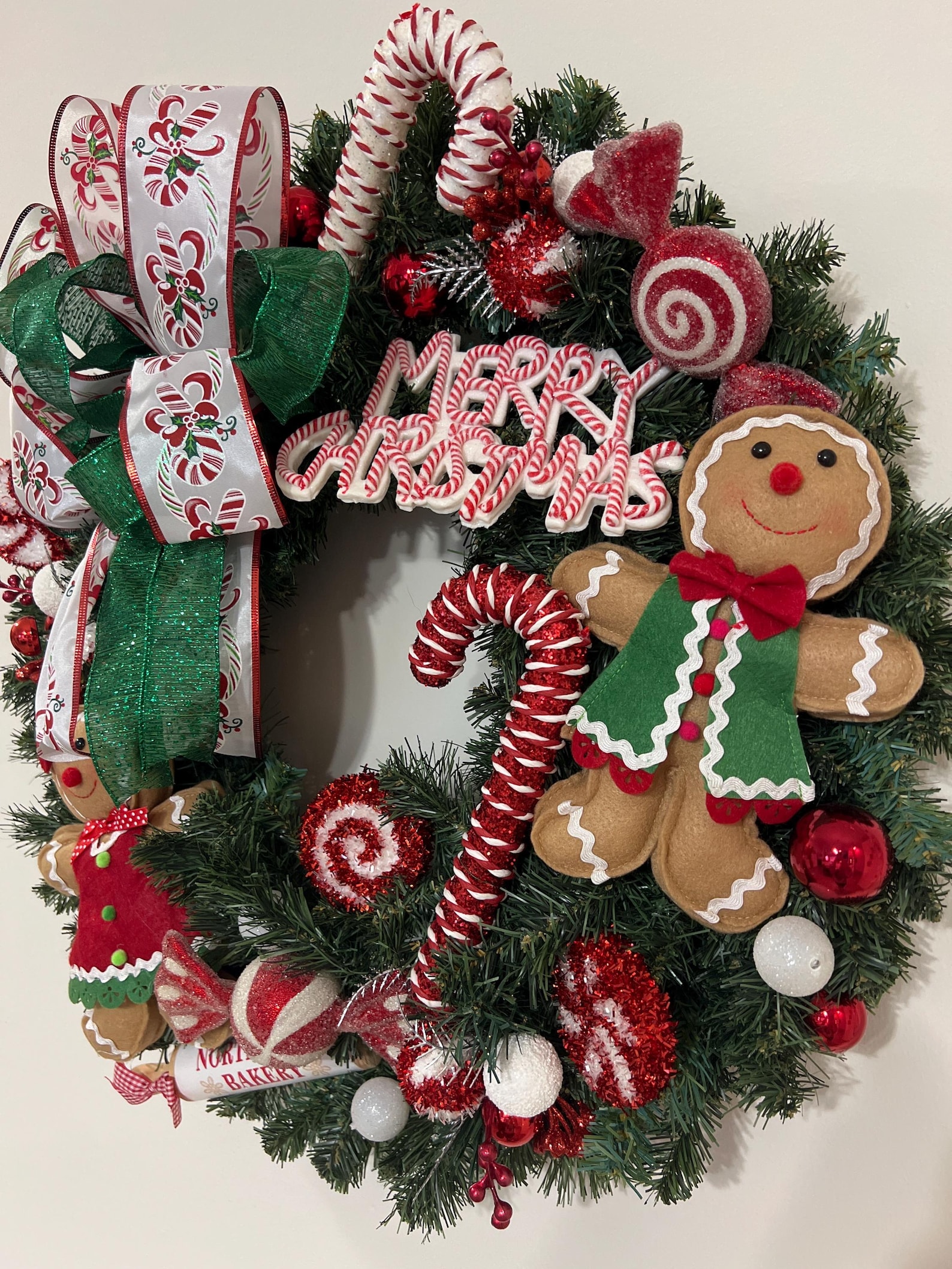 Gingerbread Christmas Wreath - Etsy