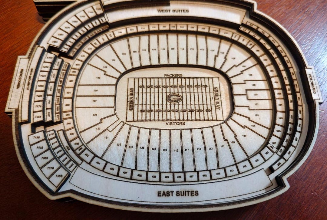 Lambeau Field | Green Bay Packers | 3D Layered Stadium Map – | Football ...