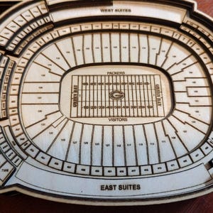 Lambeau Field | Green Bay Packers | 3D Layered Stadium Map – | Football ...