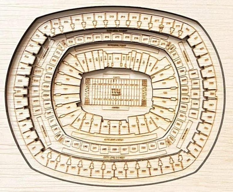 Metlife Stadium 3D Layered Map | New York Giants Jets | NFL Football ...