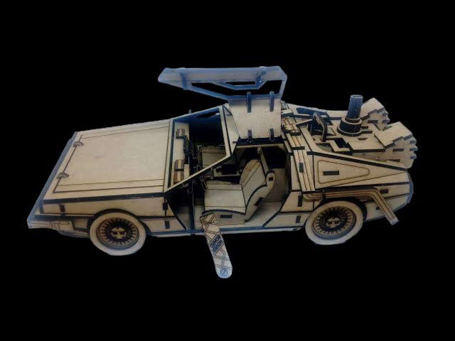 Delorean Car From Back to the Future, Files for Laser Cutting, SVG, PDF ...