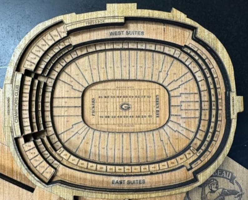 Lambeau Field | Green Bay Packers | 3D Layered Stadium Map – | Football ...
