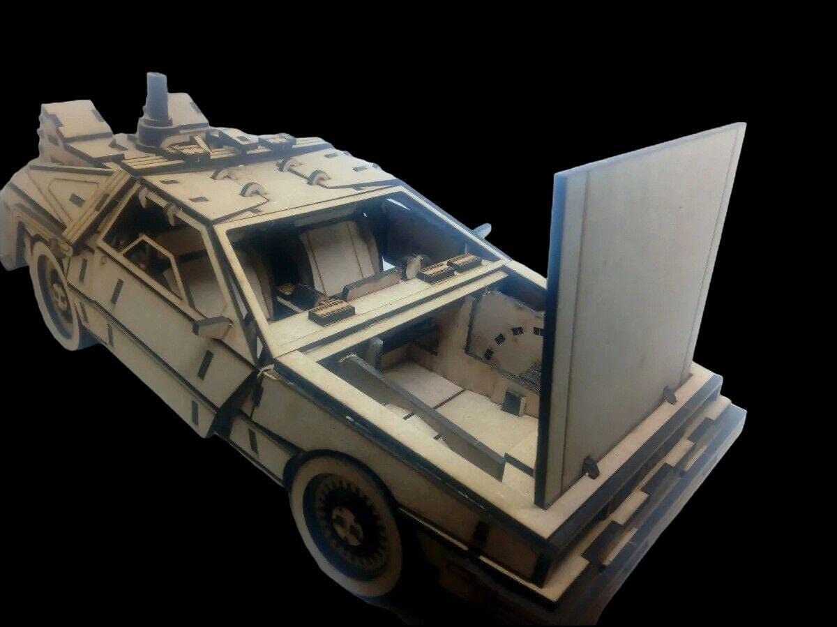 Delorean Car From Back to the Future, Files for Laser Cutting, SVG, PDF ...