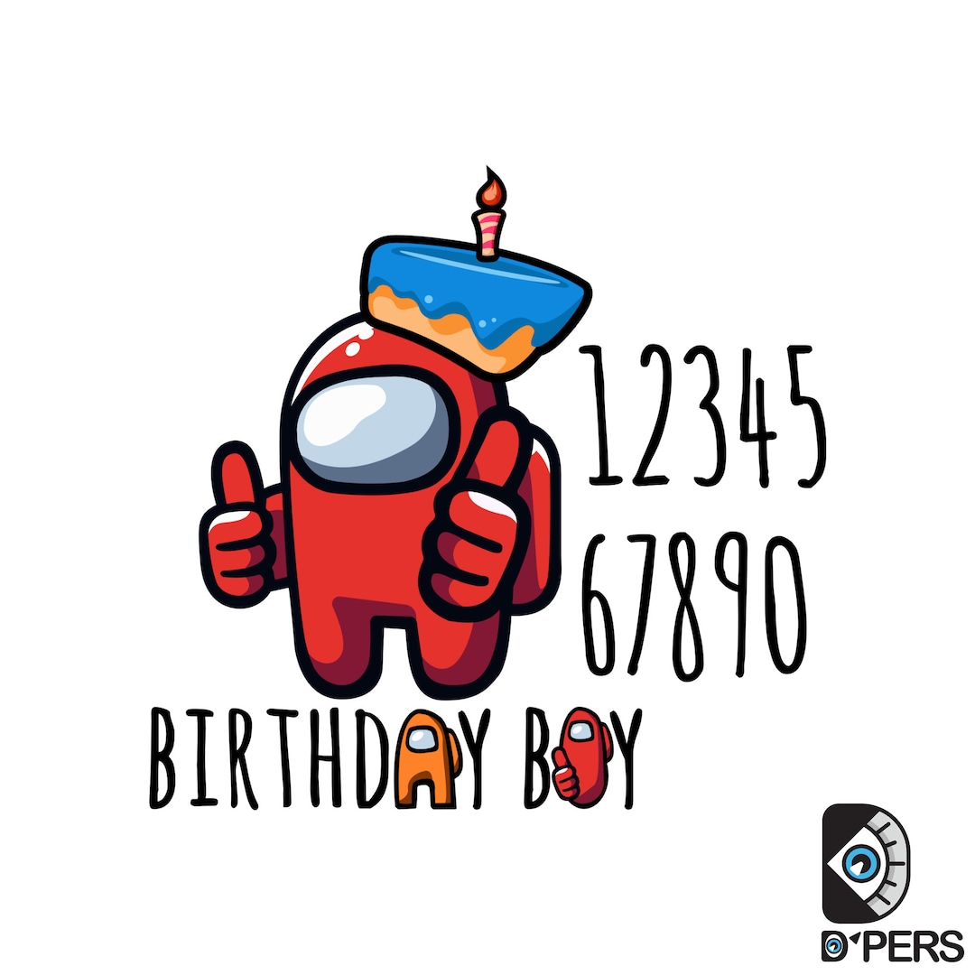 Among Us Birthday PNG, Birthday Tshirt Design, Among Us Svg, Family ...