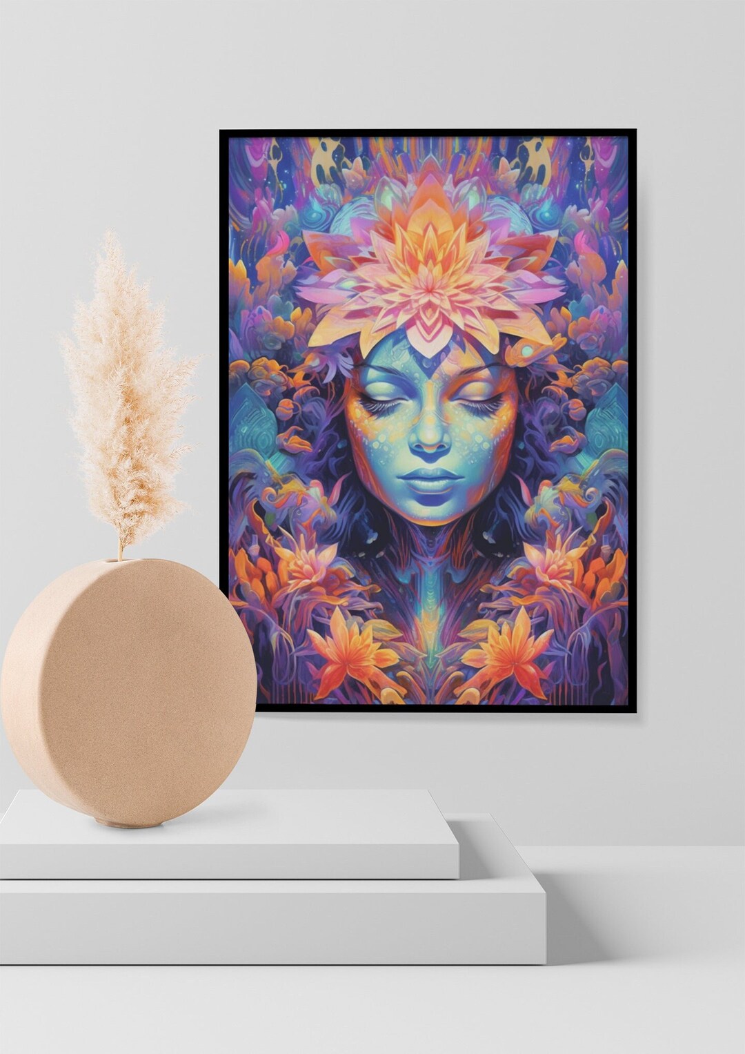 Divine Feminine Poster Meditation Wall Art Women Empowerment Print ...