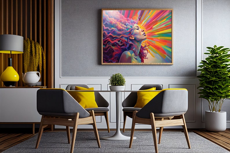 Large Wall Art Goddess of Color and Light Artwork Printable Feminine ...