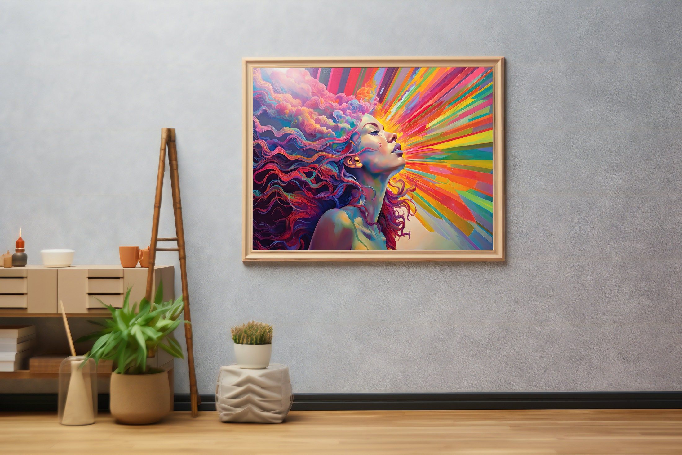 Large Wall Art Goddess of Color and Light Artwork Printable Feminine ...