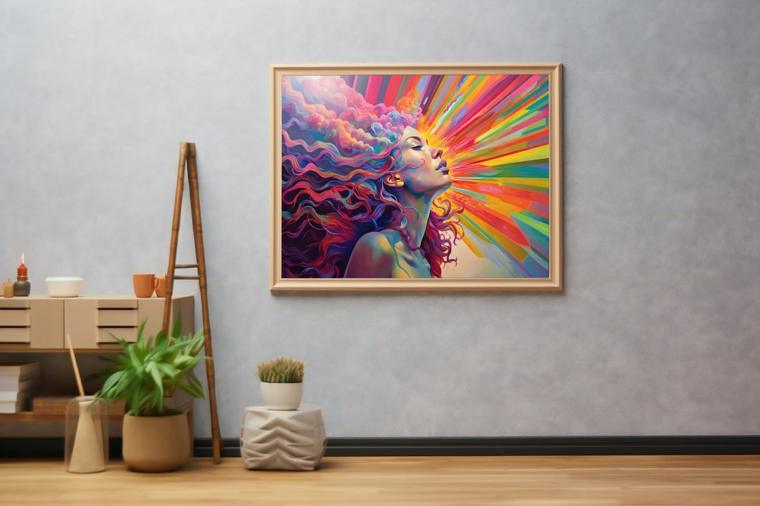 Radiant Female Energy Poster Wall Art Home Decor Artwork With Vibrant ...