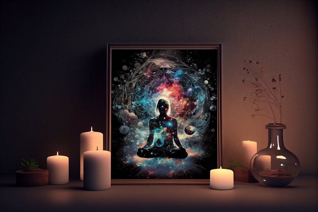 Meditation Gift Wall Art Spiritual Decor Hangings Digital Print ...