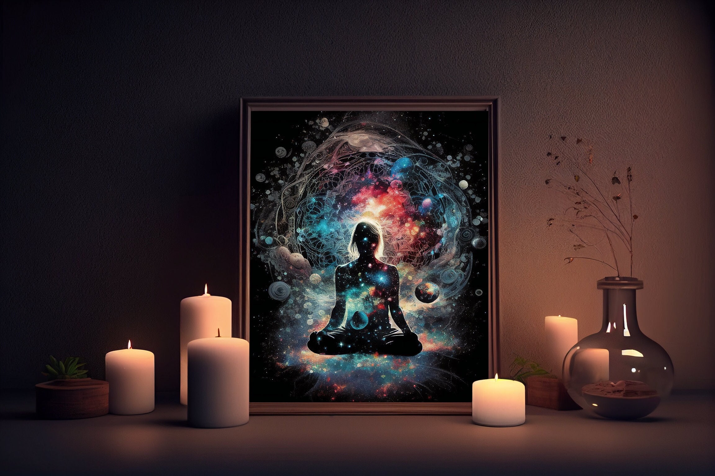 Meditation Gift Wall Art Spiritual Decor Hangings Digital Print ...