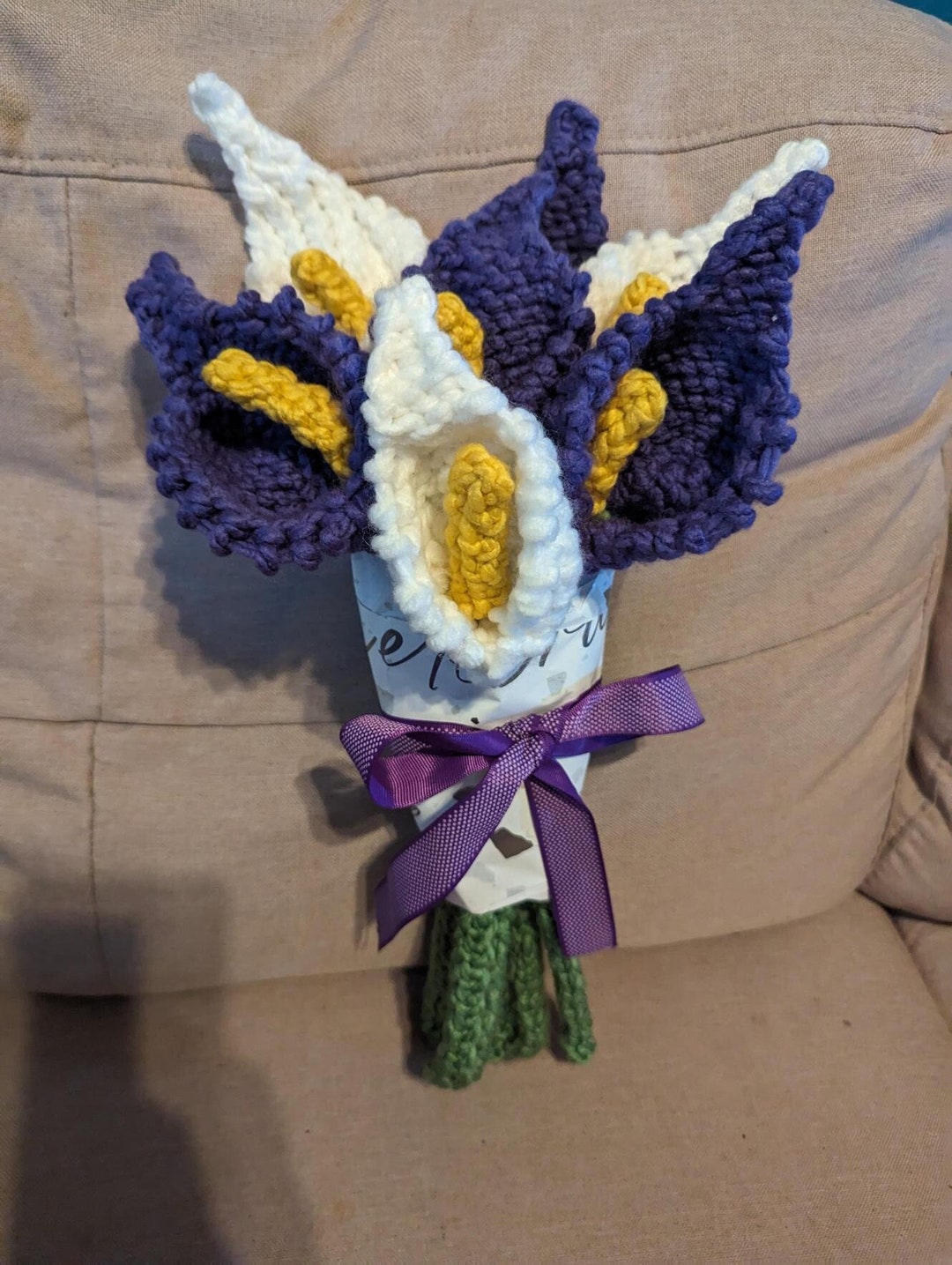 Calla Lily Bouquet Loom Knitting Pattern - Etsy