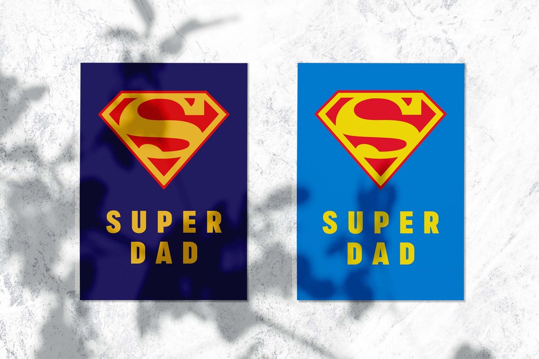 Super Dad Printable Greeting Card for Father's Day - Etsy