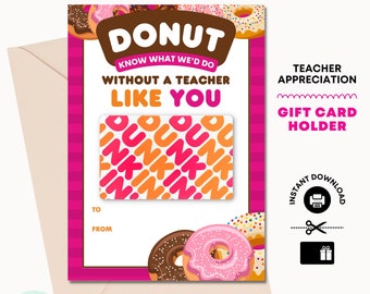 INSTANT DOWNLOAD Dunkin Donuts Inspired Teacher Appreciation Teacher ...