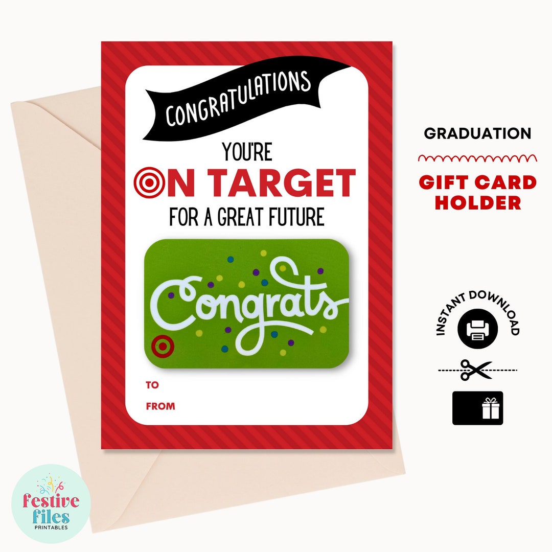 Graduation Target Gift Card Holder (printable) - Graduation Gifts ...