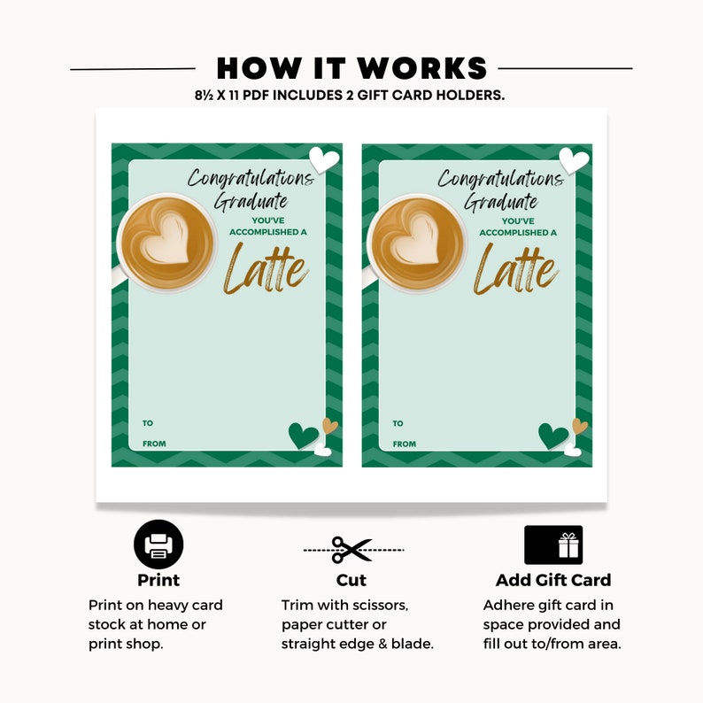 Graduation Starbucks Gift Card Holder (printable) - Graduation Gifts ...