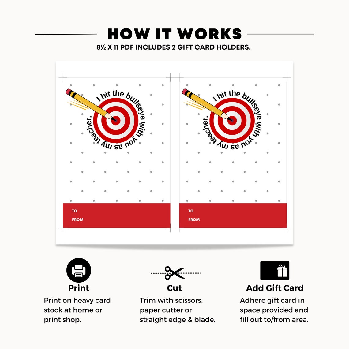 Teacher Target Gift Card Holder (printable) - Teacher Appreciation ...