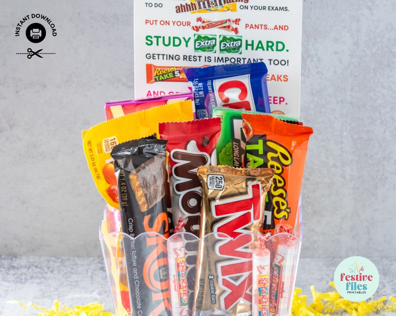 Final Exams Candygram for College & High School Students - Printable ...