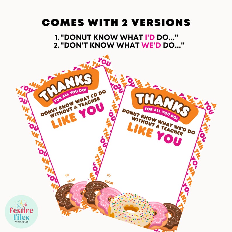 Teacher Dunkin Donuts Gift Card Holder (printable) - Coffee Gifts for ...