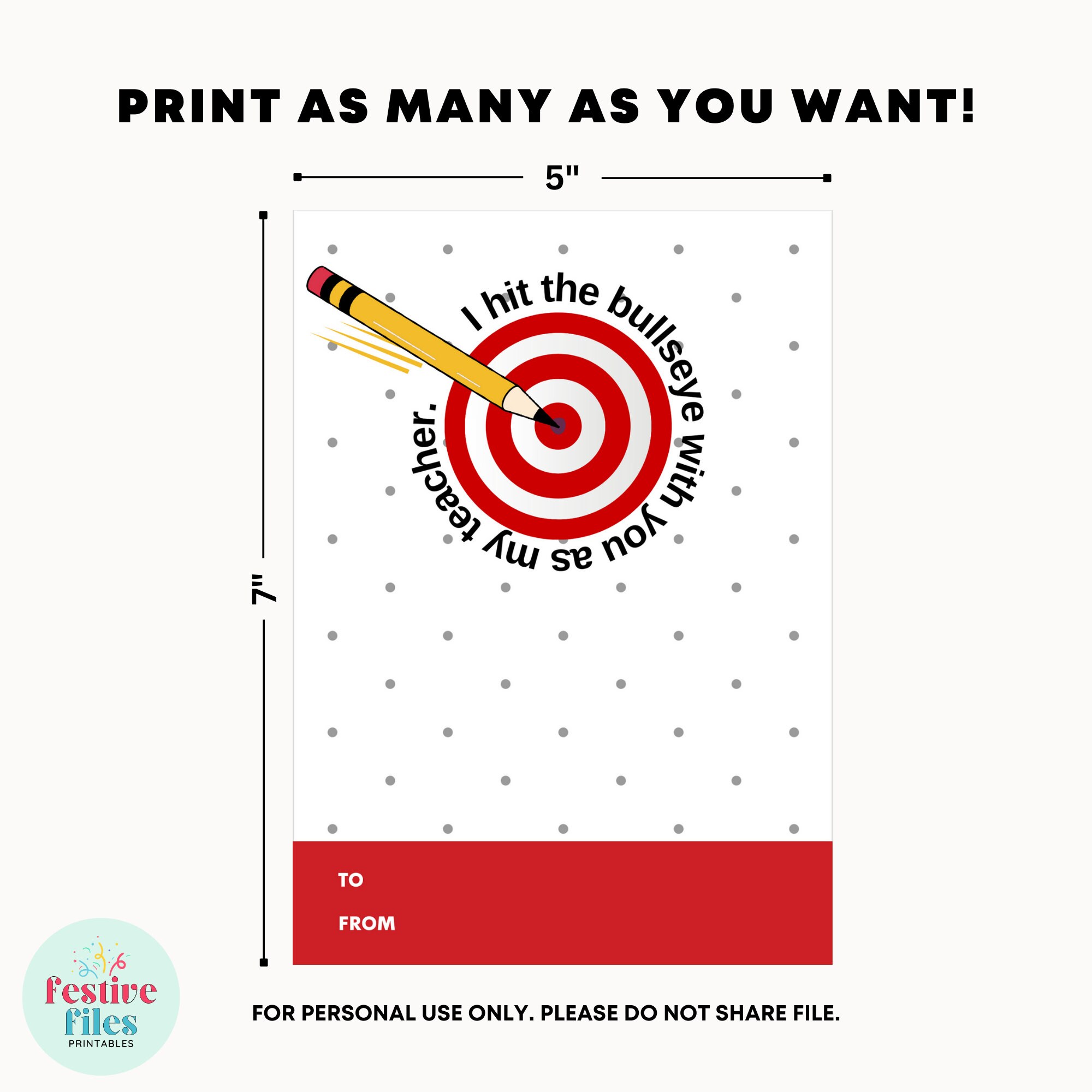 Teacher Target Gift Card Holder (printable) - Teacher Appreciation ...