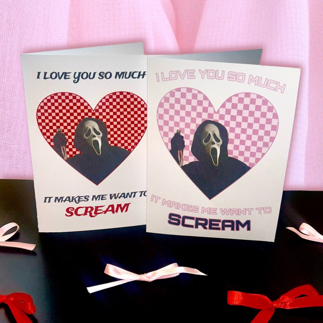 Scream Greetings/valentines Day Cards - Etsy