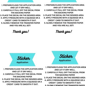 Sticker Decal Application Instructions Available in PDF, SVG, PNG, or ...