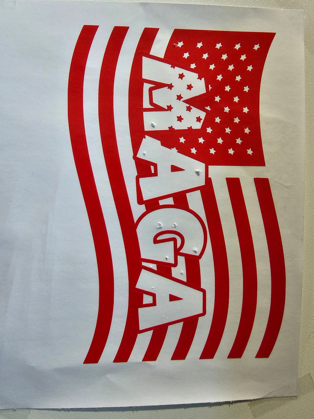 MAGA Make America Great Again Decal Sticker Trump 2024 American Flag ...