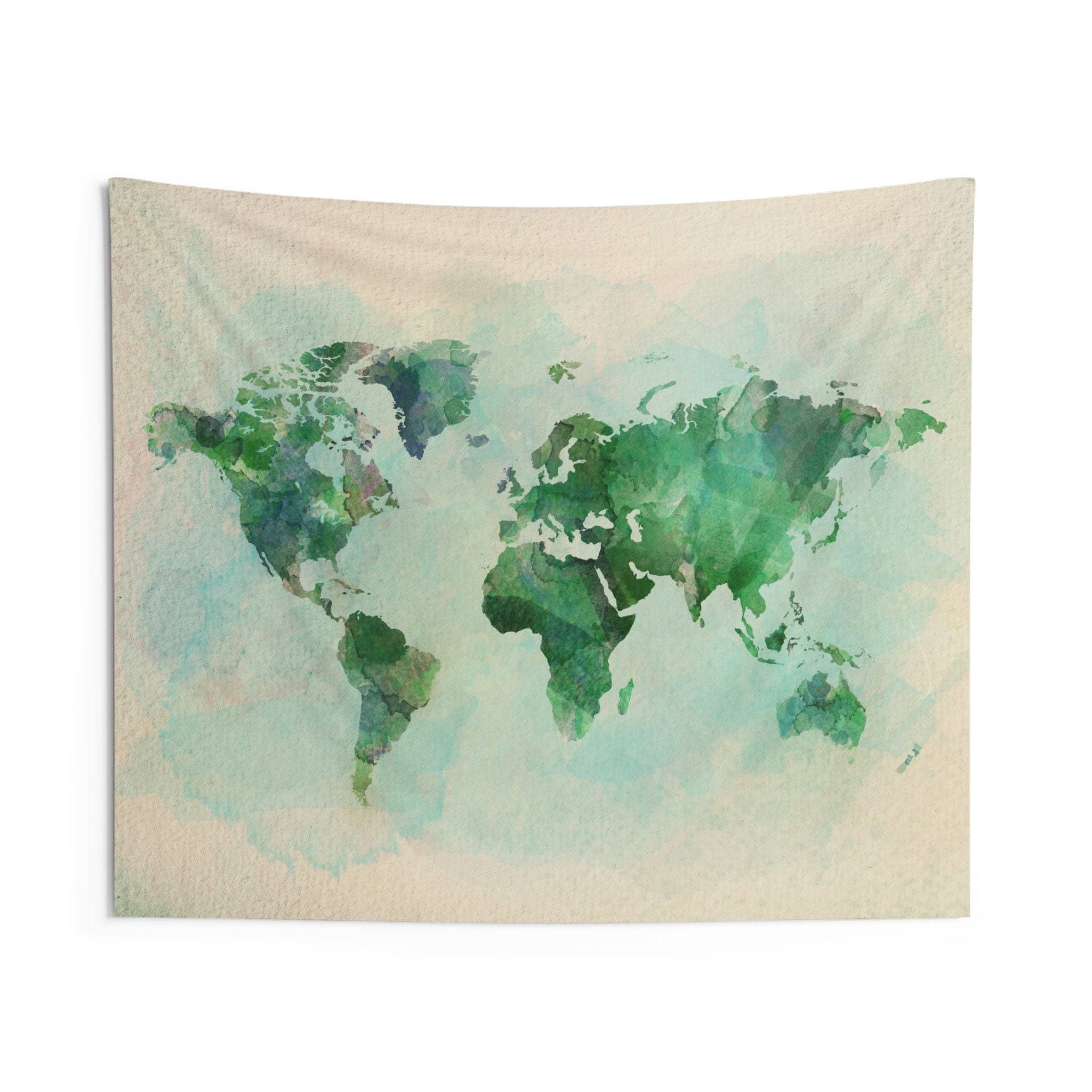 World Map Tapestry World Map Wall Art Large World Map Tapestry Wall ...