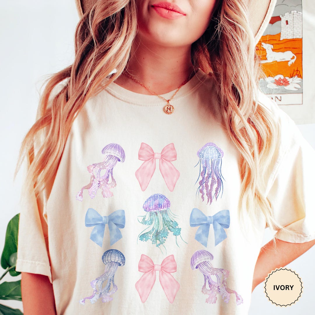 Jellyfish Shirt Ocean Inspired Style Coconut Girl Shirt Mermaidcore ...