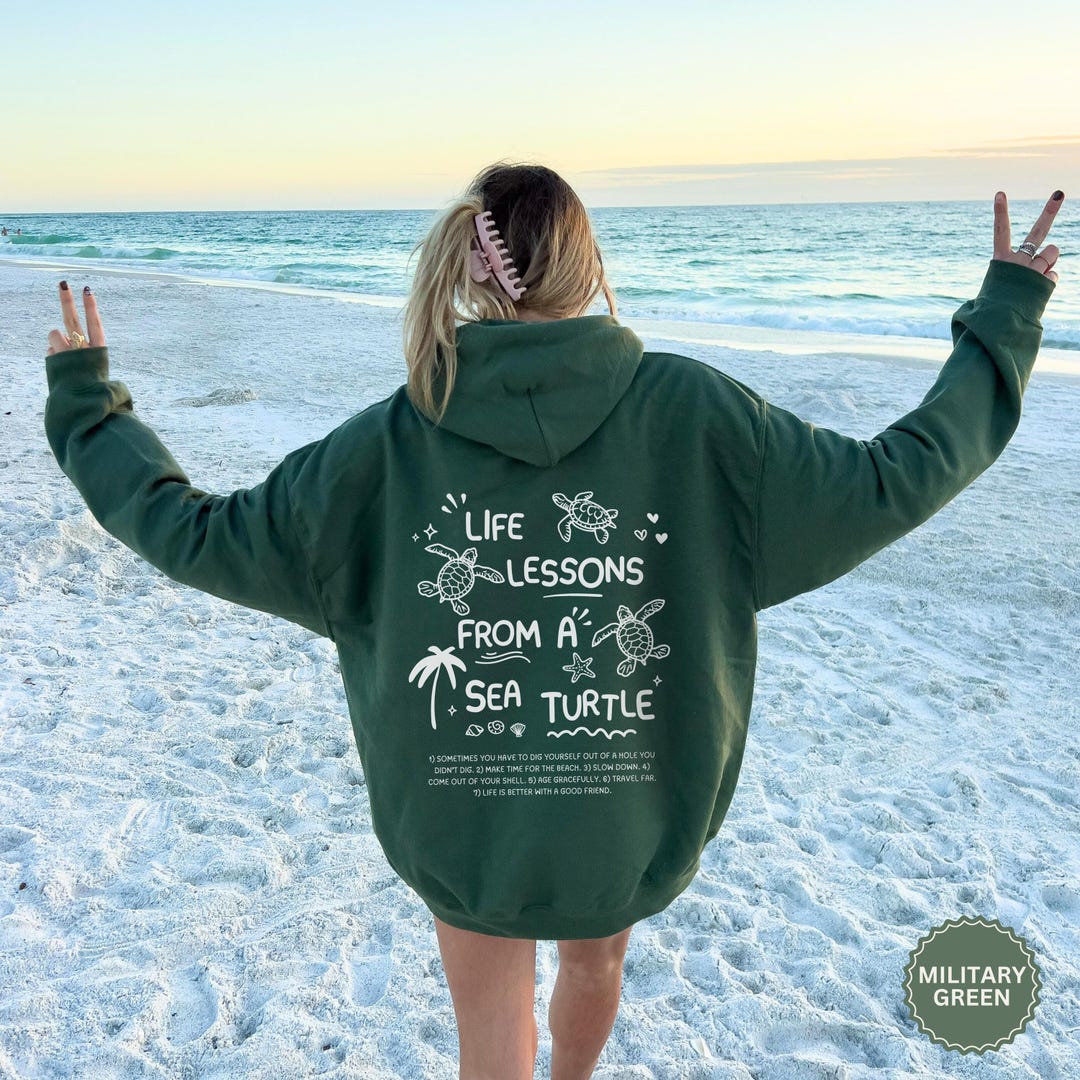 Sea Turtle Shirt Sea Turtle Hoodie Coconut Girl Turtle Lover Gift Sea ...