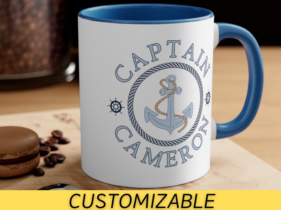 Captain Mug for Dad Fathers Day Personalized Gift for Boating Gift ...