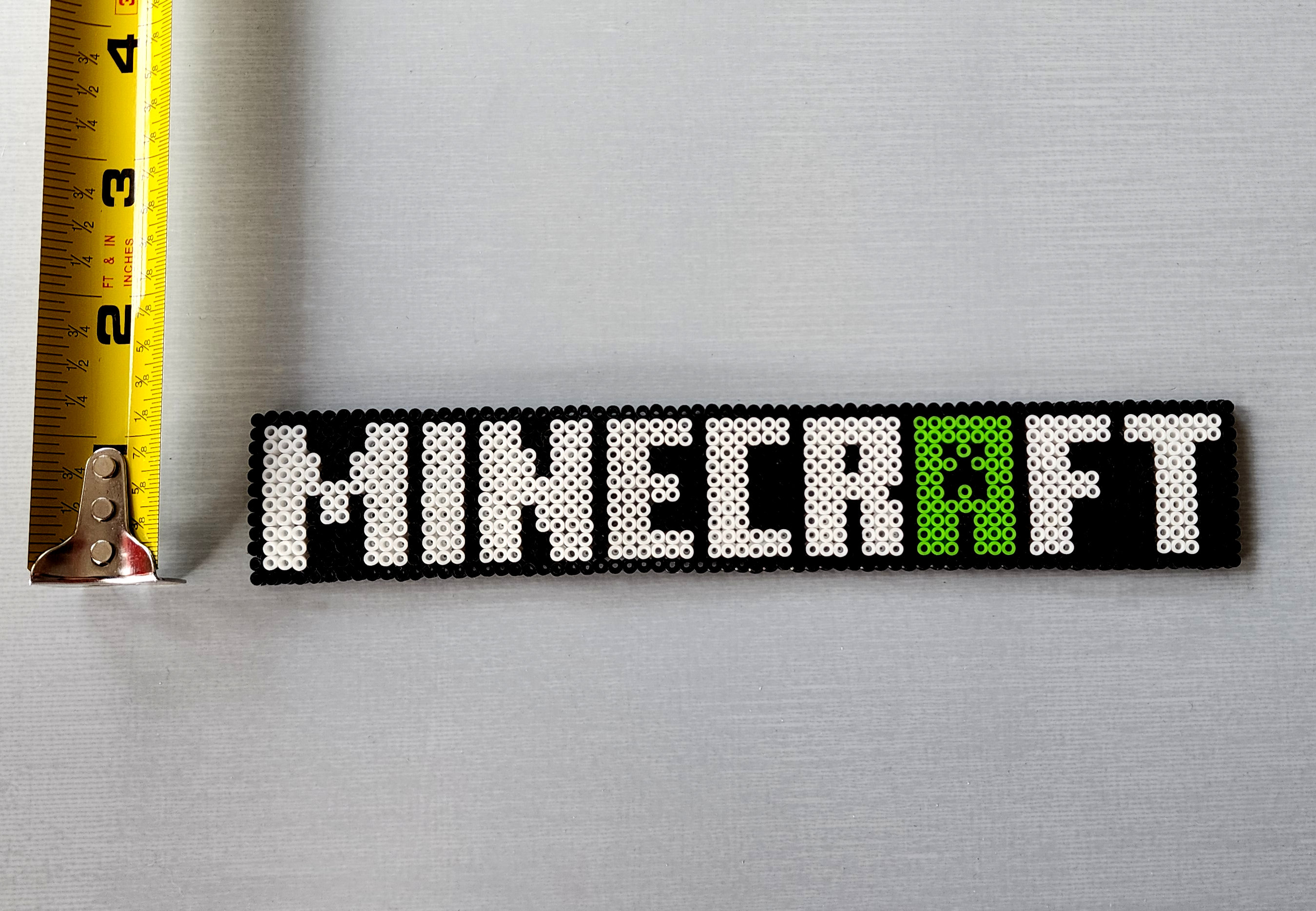 Handmade Minecraft Perler Bead Logo Art Magnet Option Pixelated Video ...