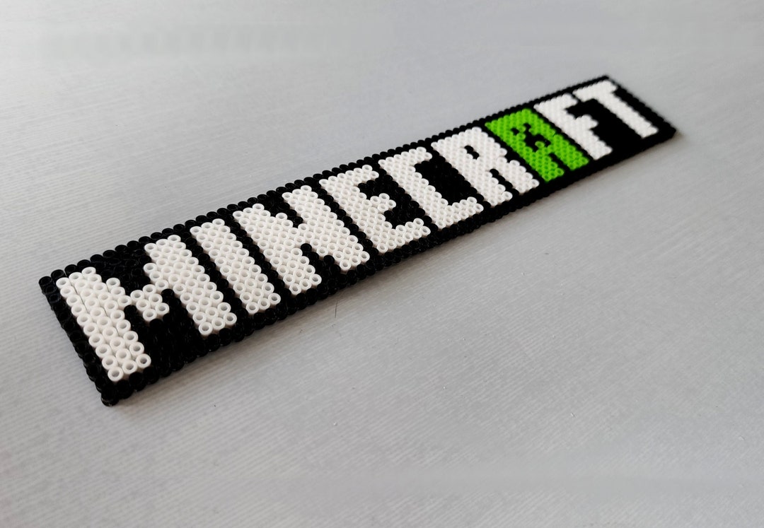 Handmade Minecraft Perler Bead Logo Art Magnet Option Pixelated Video ...