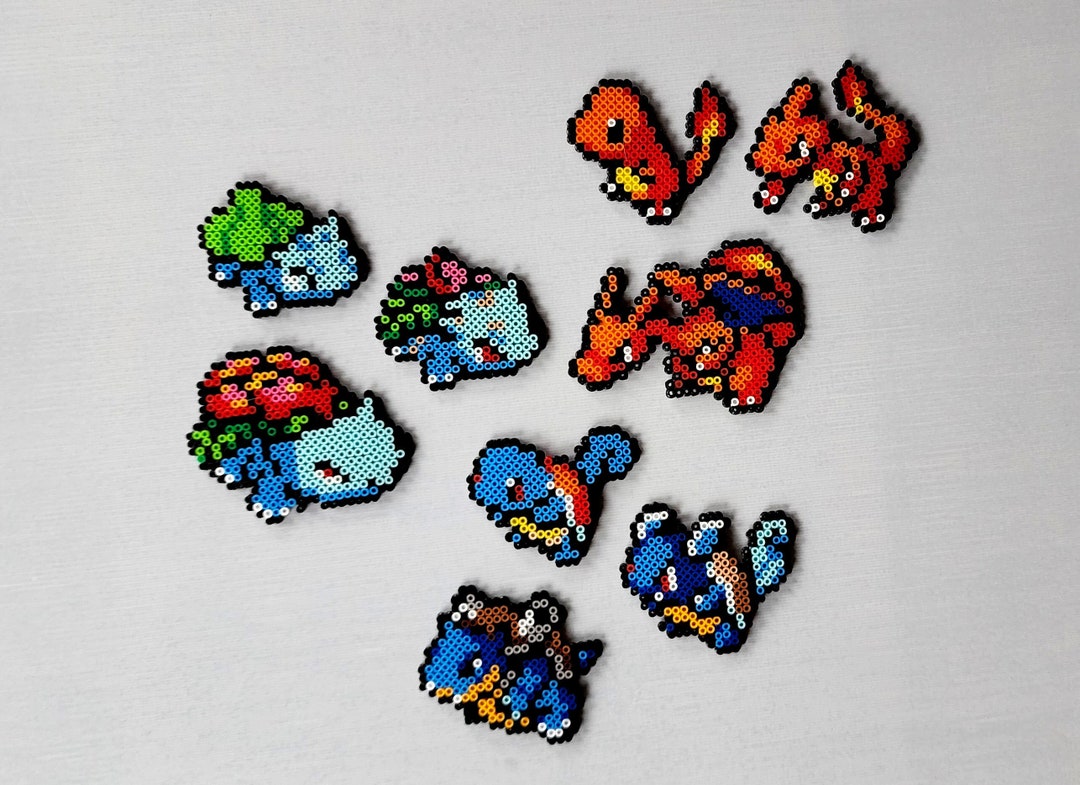 Handmade First Gen Starter Pokémon Mini Perler Bead Made to Order ...