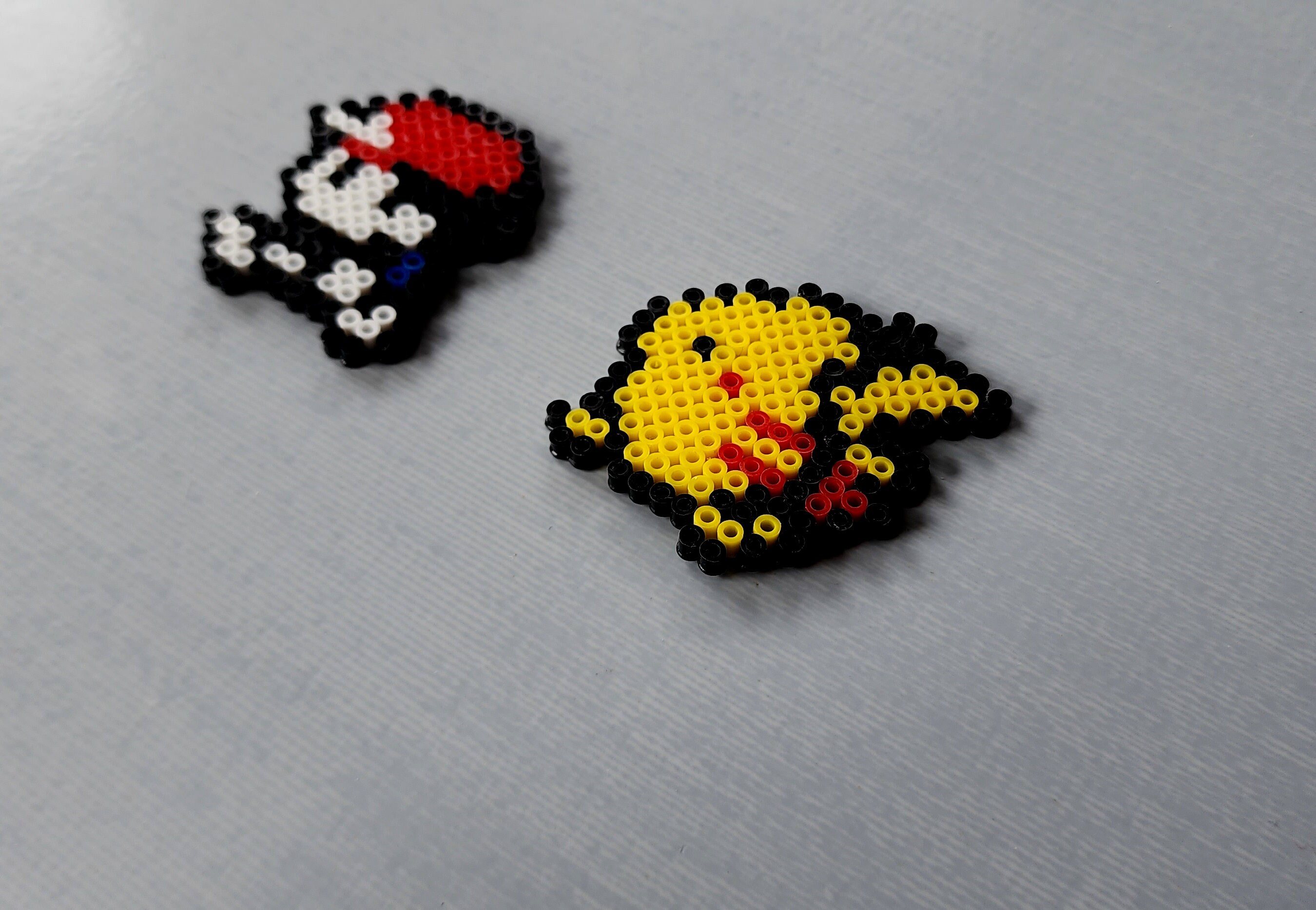 Ash and Pikachu Mini Perler Bead Pokémon Pixel Art Magnet Option ...
