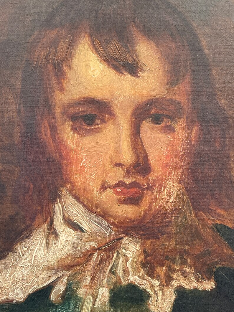 Very Large Antique Victorian Oil Painting Portrait of a Young - Etsy