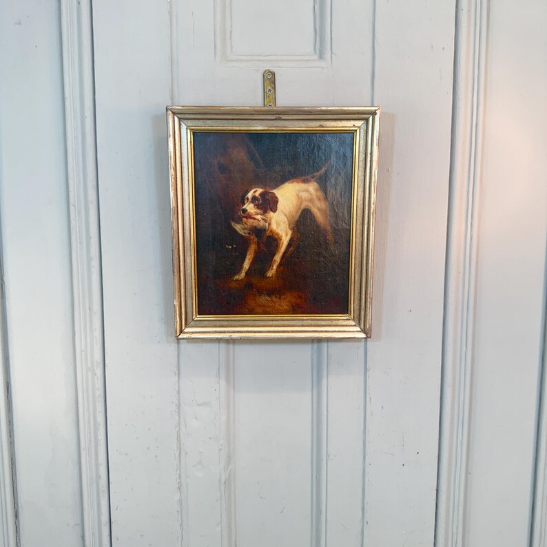 Antique Oil Painting Portrait Study of Hunting Dog With Game Bird - Etsy UK