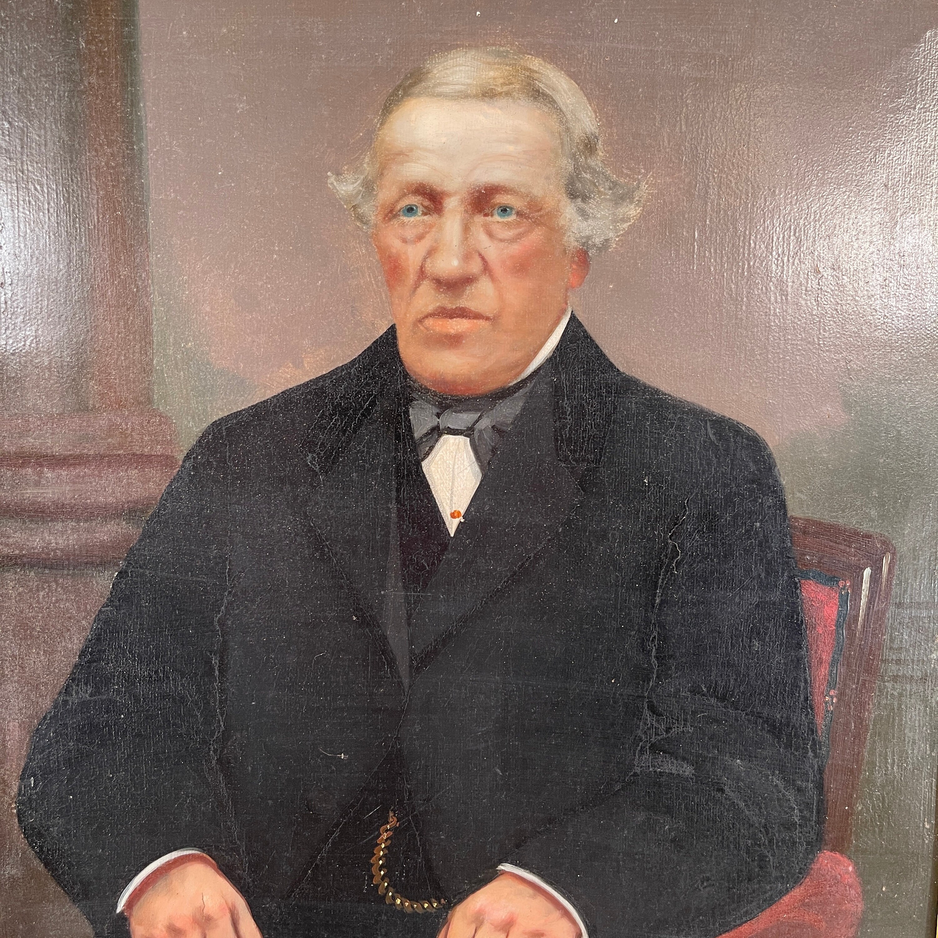 Antique French Oil Painting Portrait of Gentleman in Formal Attire - Etsy