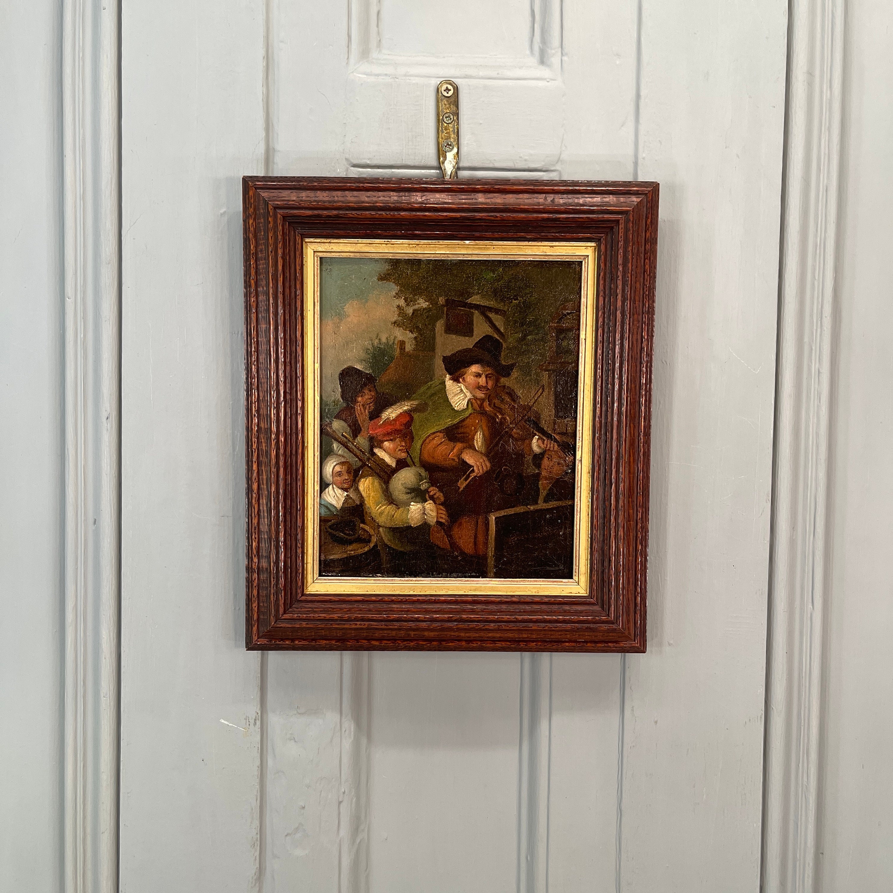 Antique Dutch or Flemish Oil Painting Portrait Study of Street ...