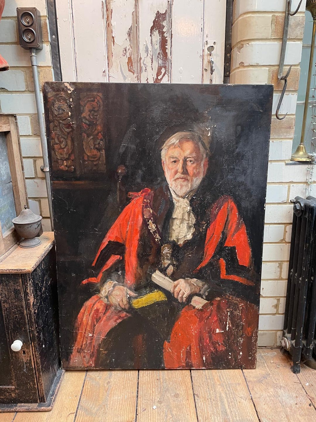 Very Large Antique Oil Painting Portrait of a Lord Mayor - Collection ...