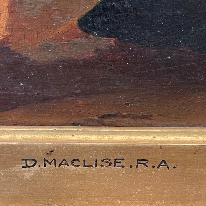 Antique Georgian Oil Painting: Woman and Child, Attributed to D Maclise ...