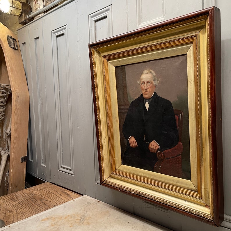 Antique French Oil Painting Portrait of Gentleman in Formal Attire - Etsy