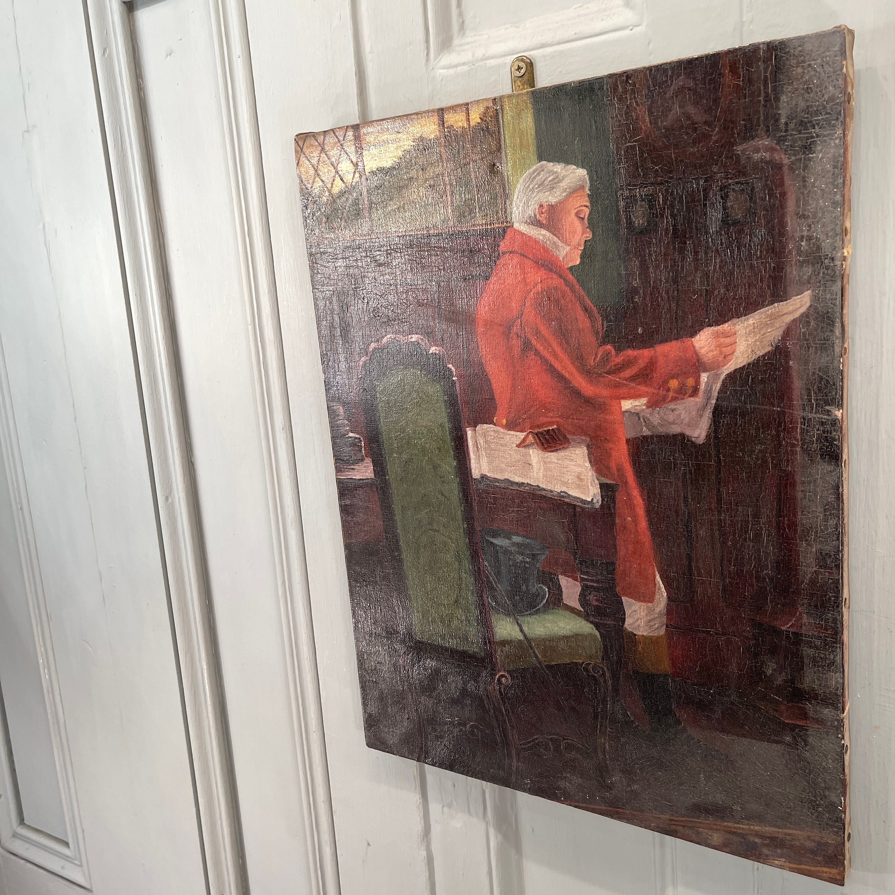 Antique Oil Painting Portrait Study of Huntsman Reading - Etsy