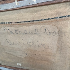 Large Antique Landscape Oil Painting of Monsal Dale Village, Derbyshire ...