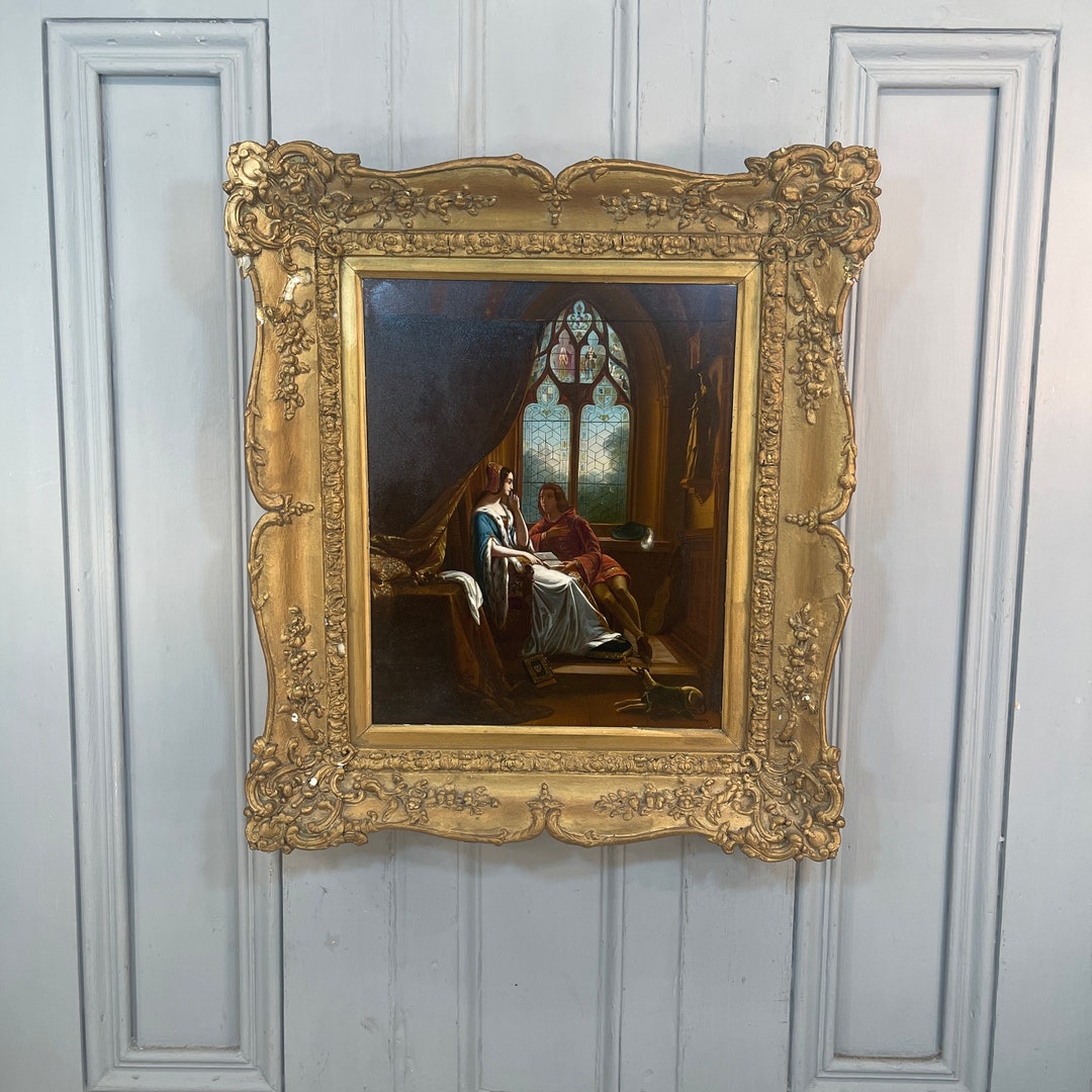 Antique Pre-raphaelite Style Oil Painting Portrait Study of a Gentleman ...