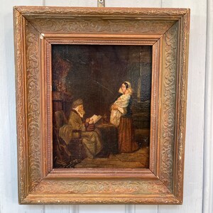 Antique Victorian Oil Painting Portrait of a Jewish Moneylender or ...