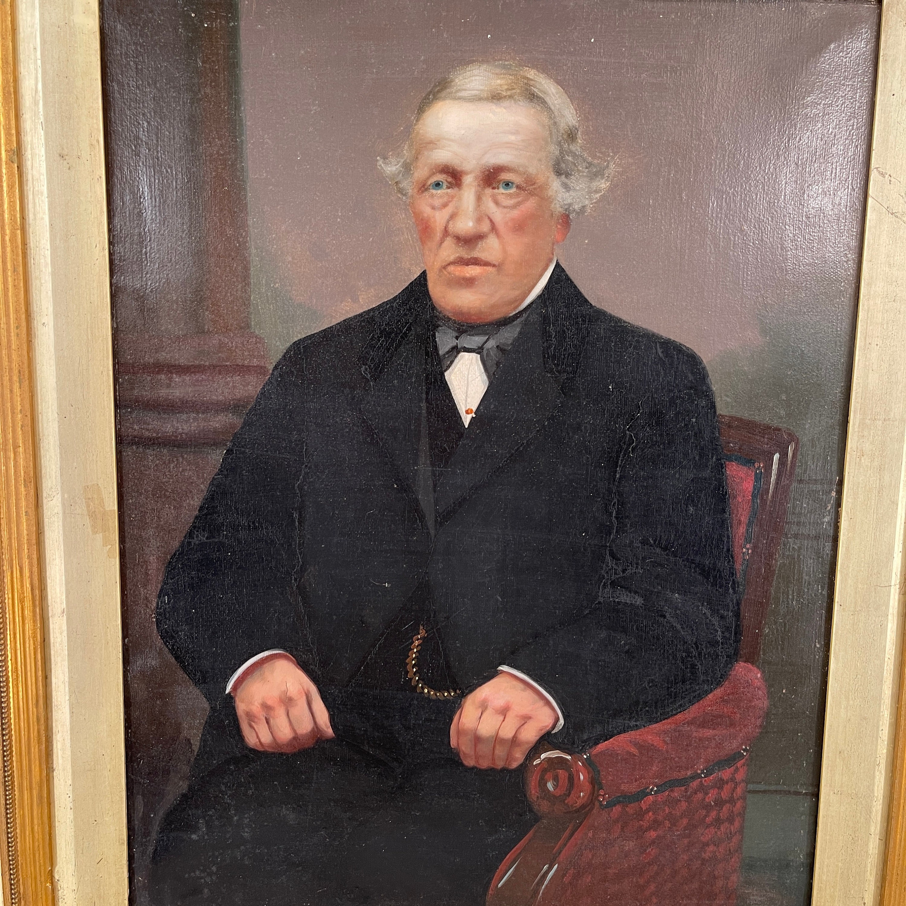 Antique French Oil Painting Portrait of Gentleman in Formal Attire - Etsy