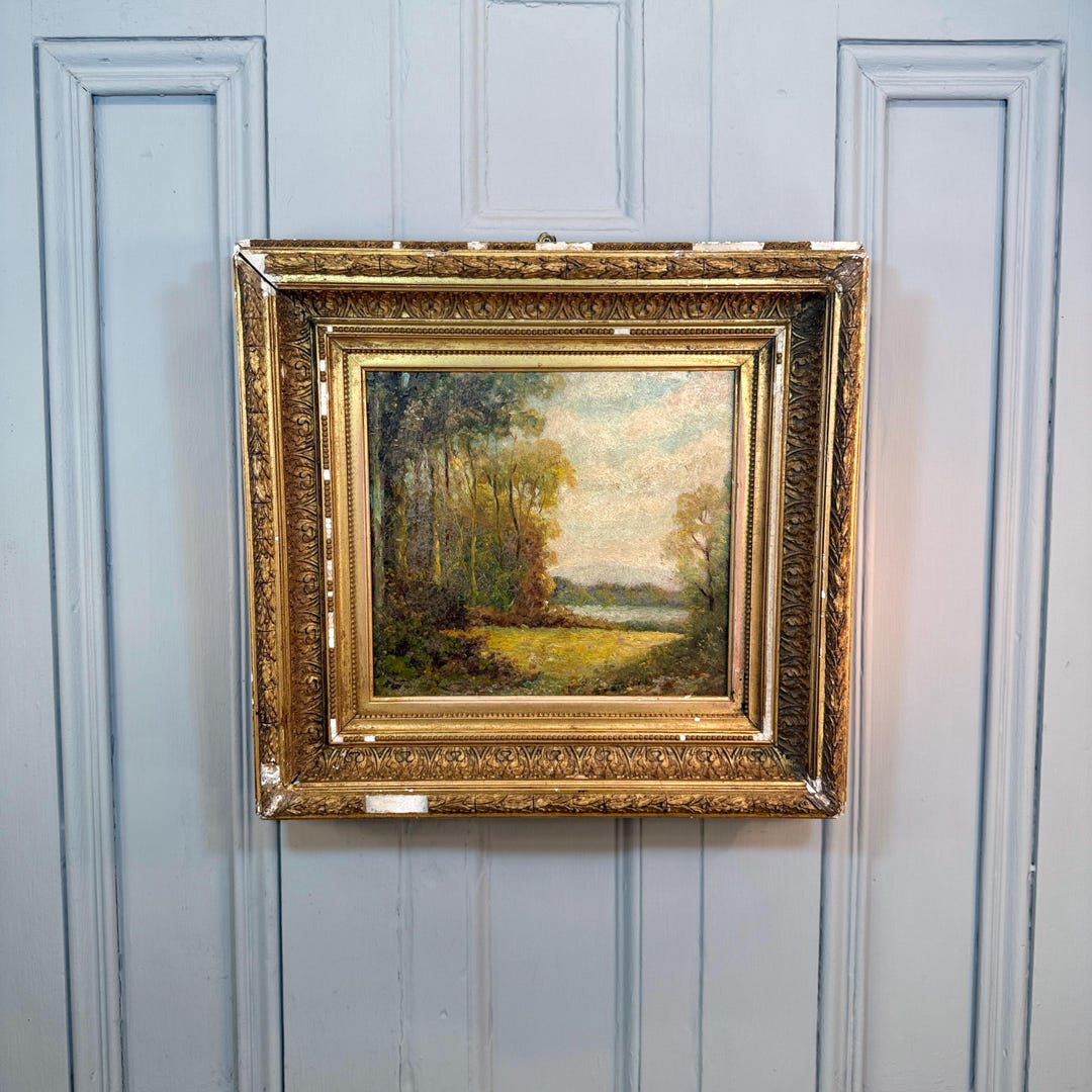 Antique French Impressionist Landscape Painting Study of Lake - Etsy