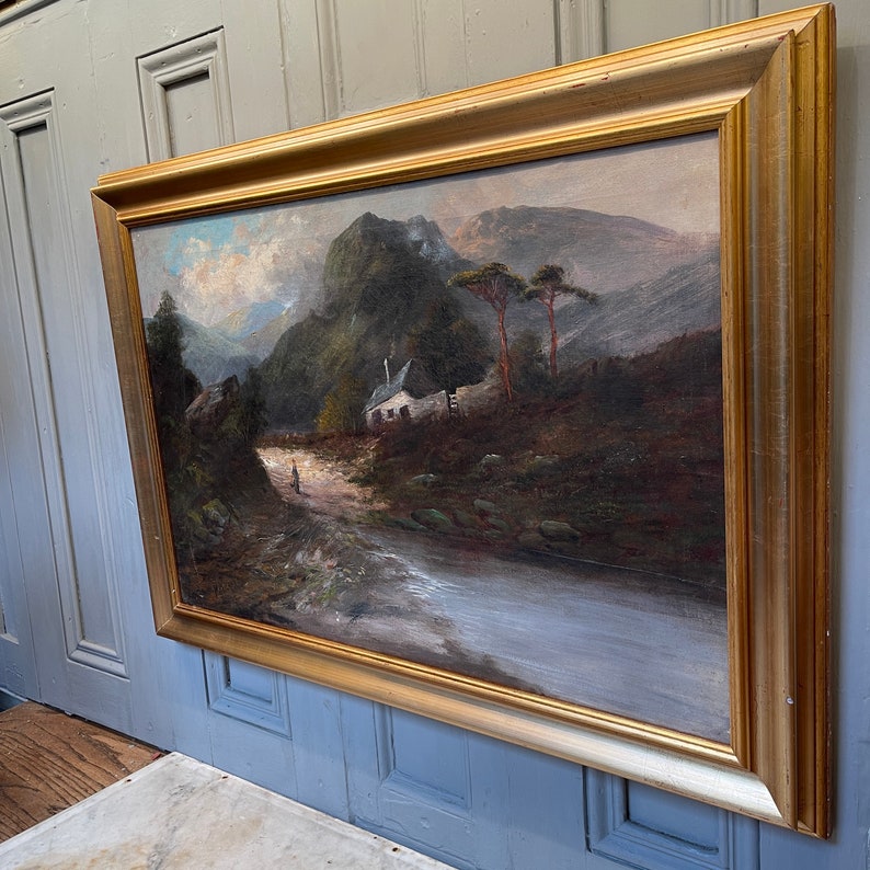 Antique Victorian River Landscape Oil Painting Signed W Richards - Etsy
