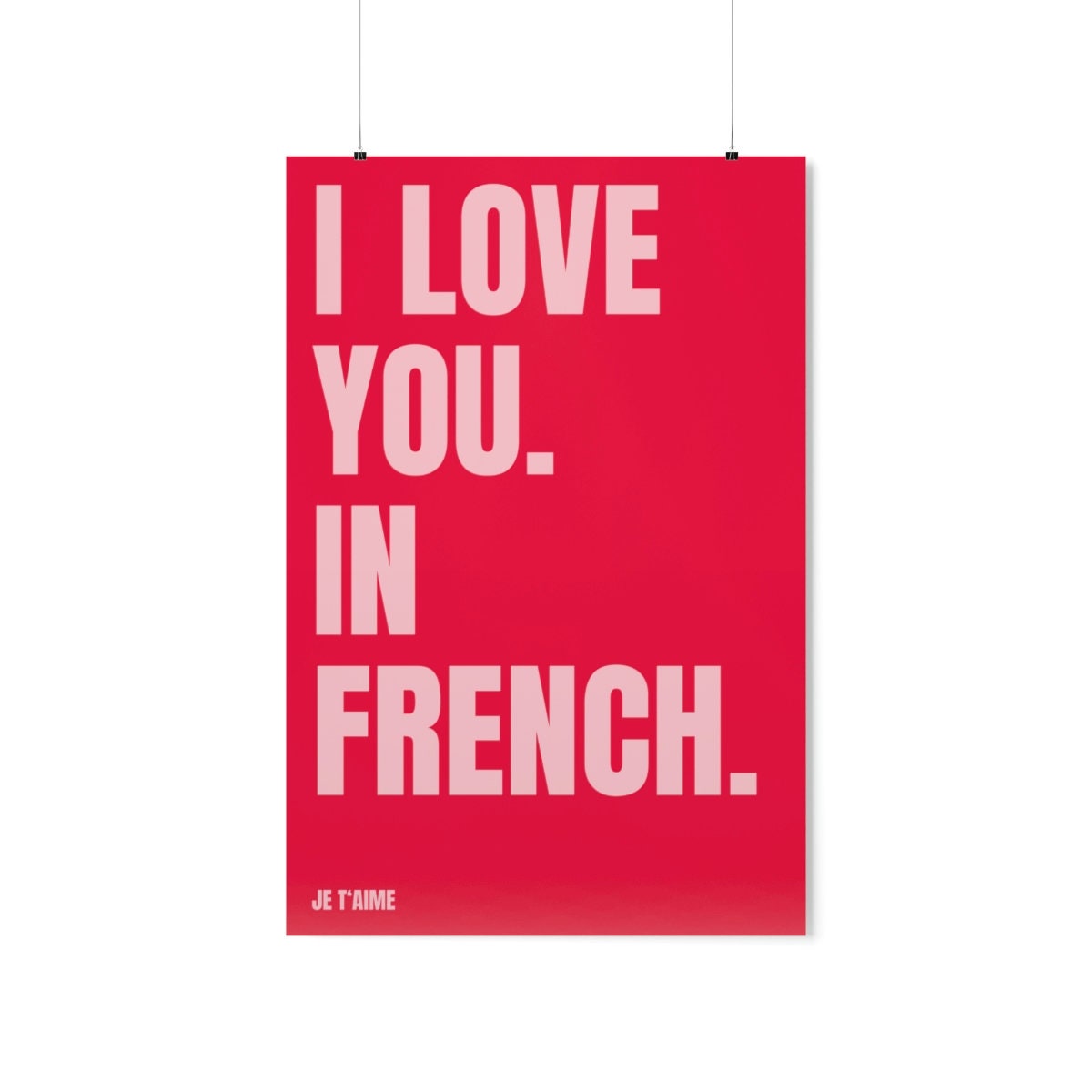 I Love You in French. Digital Download. - Etsy